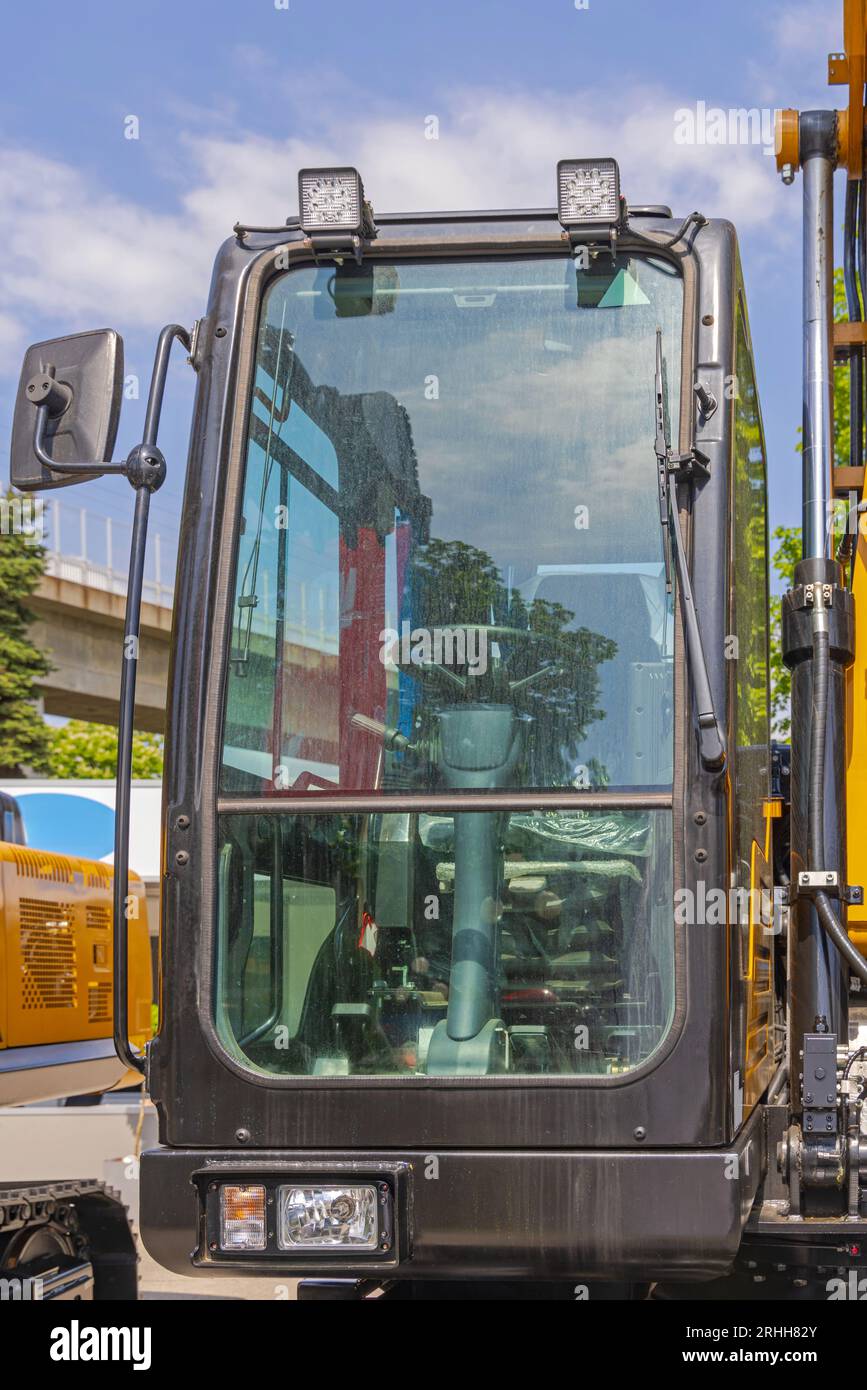 Excavator Machine Driver Cabin Construction Machine Front Stock Photo ...