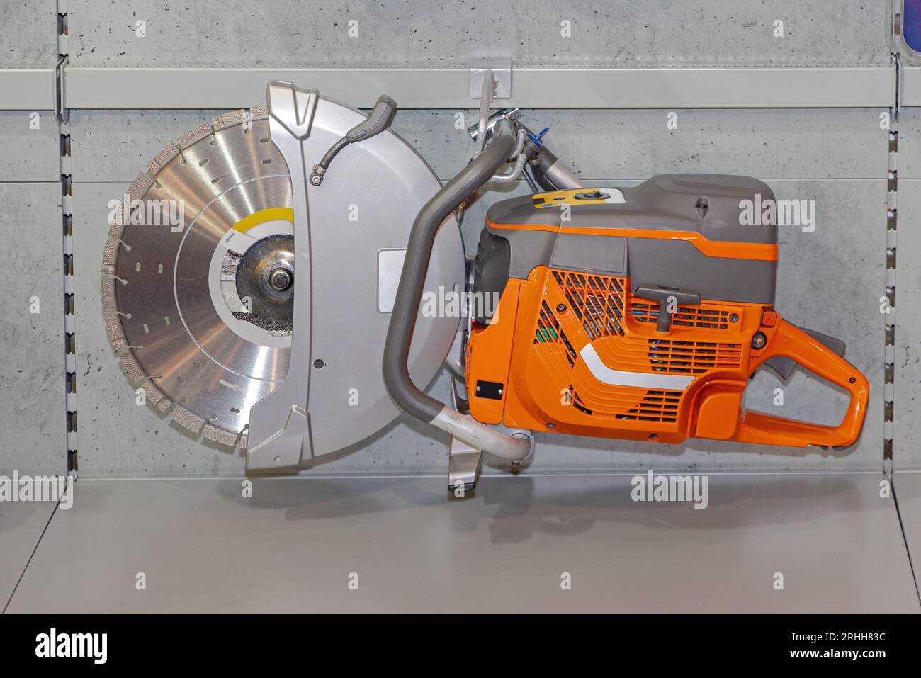 Heavy Duty Petrol Powered Portable Cutter at Holder Stock Photo - Alamy