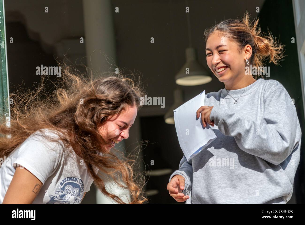 Brighton, August 17th 2023: 'A' Level results day at Brighton Girls' School with Mary Watts ...