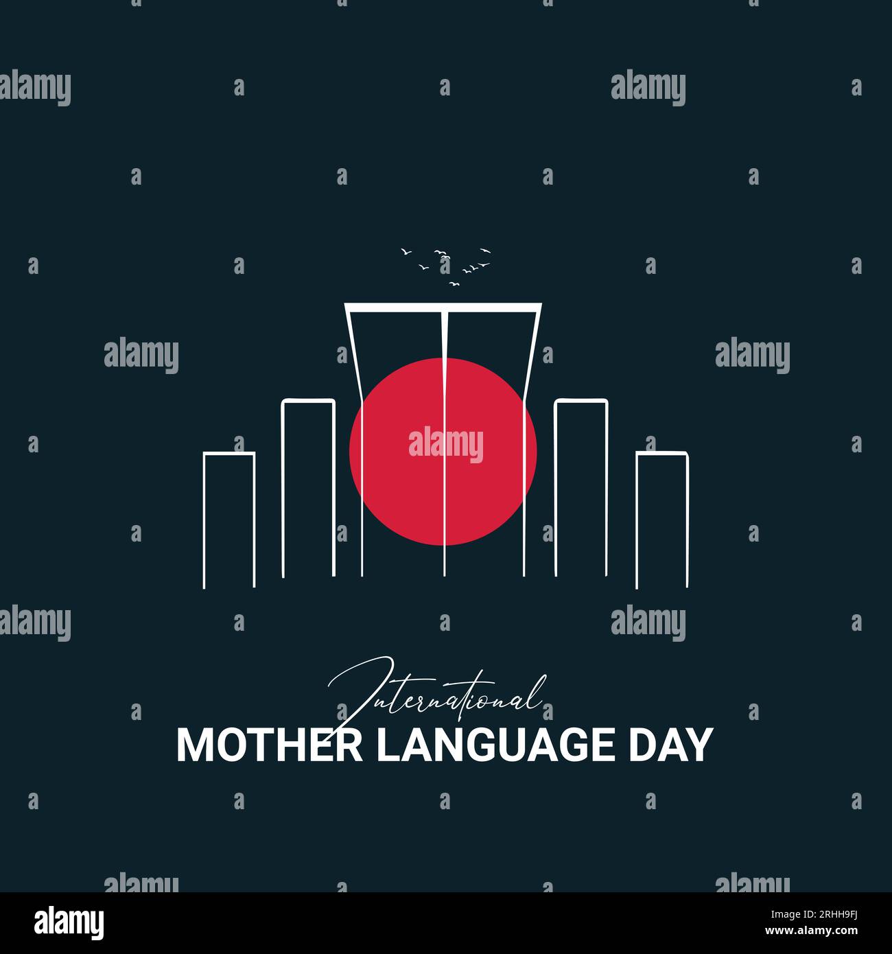 Happy international mother language day, banner, poster, vector art ...