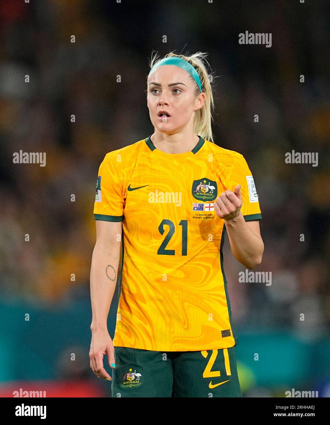 Sydney, Australia. August 16 2023: Ellie Carpenter (Australia) looks on ...