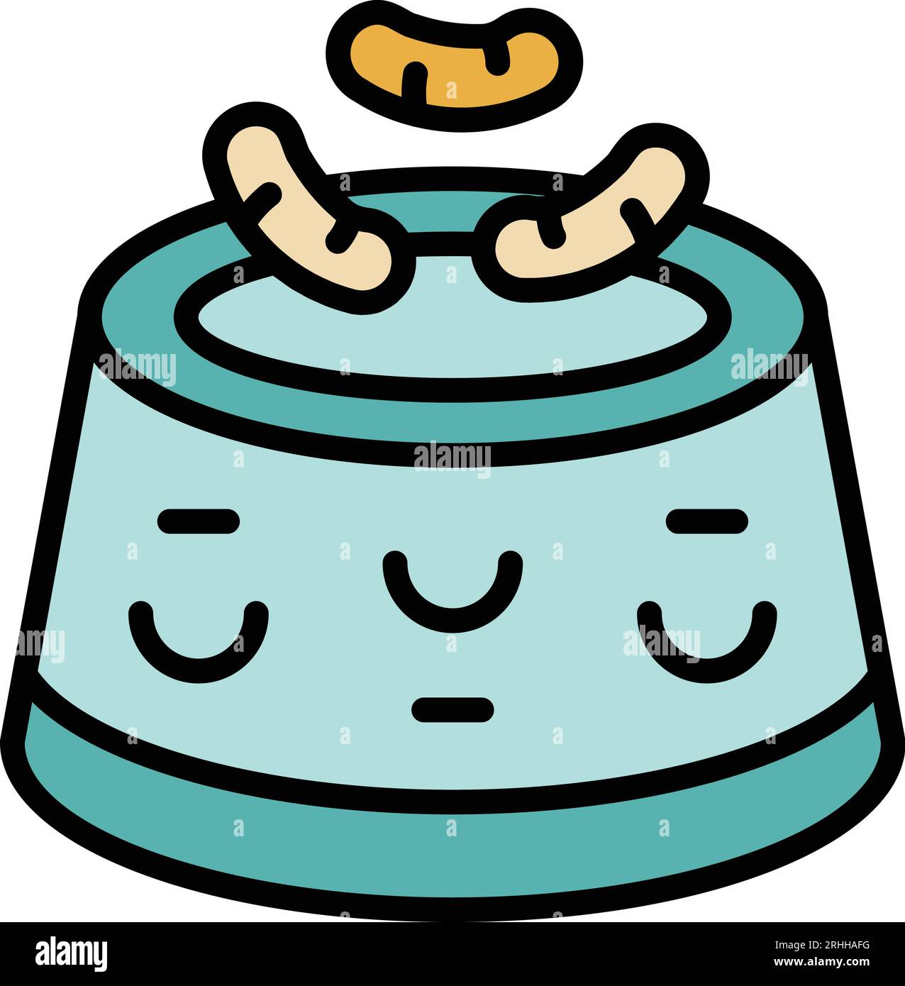 Food bean icon outline vector. Caribbean chicken. Dish plate color flat ...