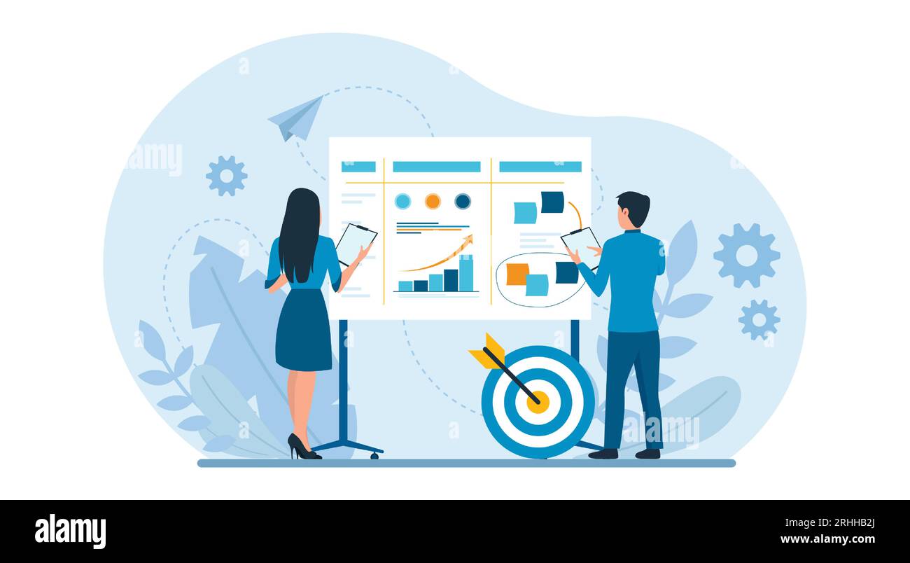 Business illustration design concept. Vector of business marketing team ... Business illustration design concept. Vector of business marketing team ...