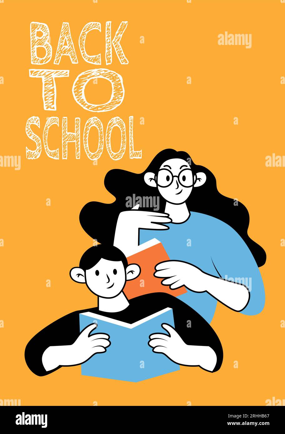 Back to school international education day, concept. Vector ...