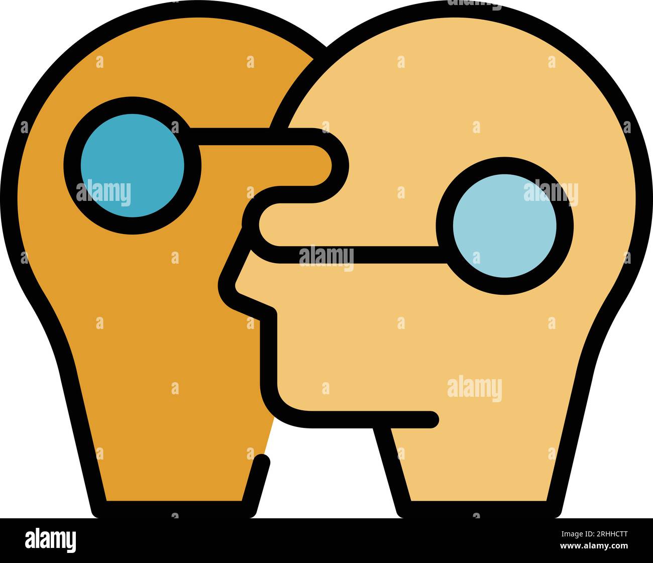 Head work icon outline vector. Mental intelligence. Health mind color ...