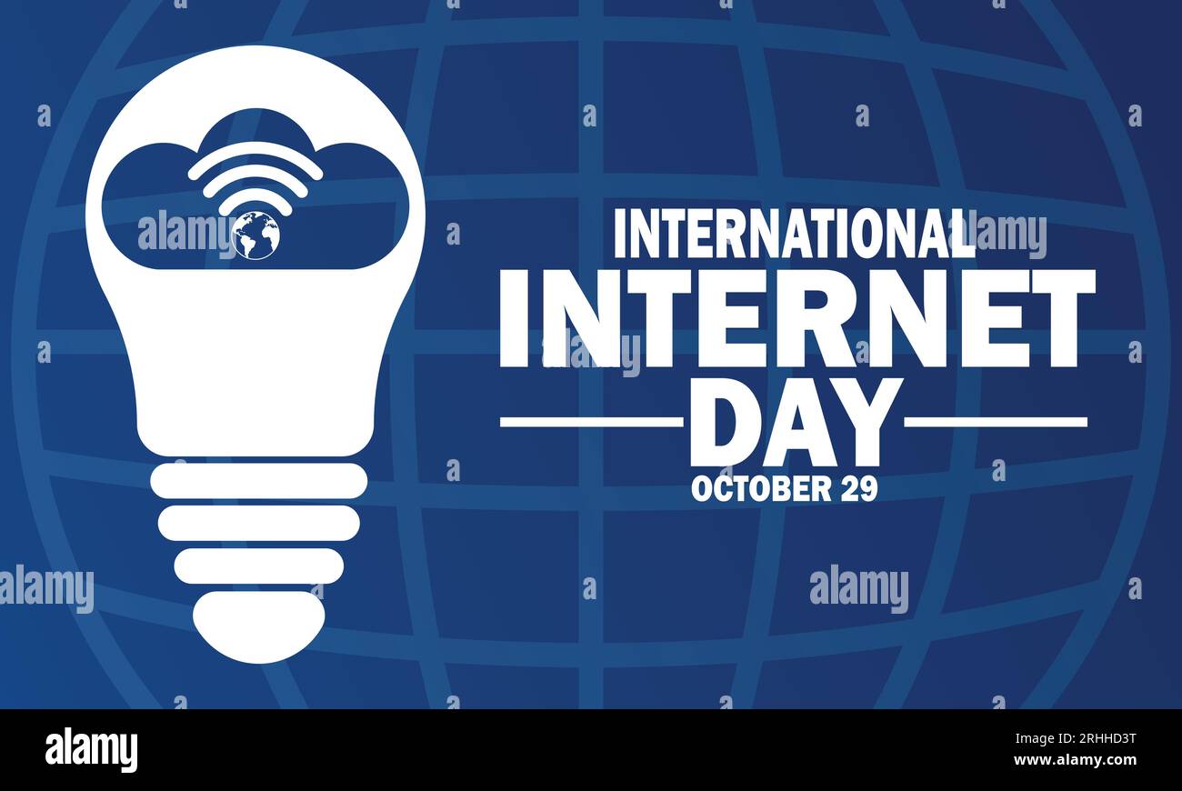 International Internet Day Concept. October 29. Holiday concept ...