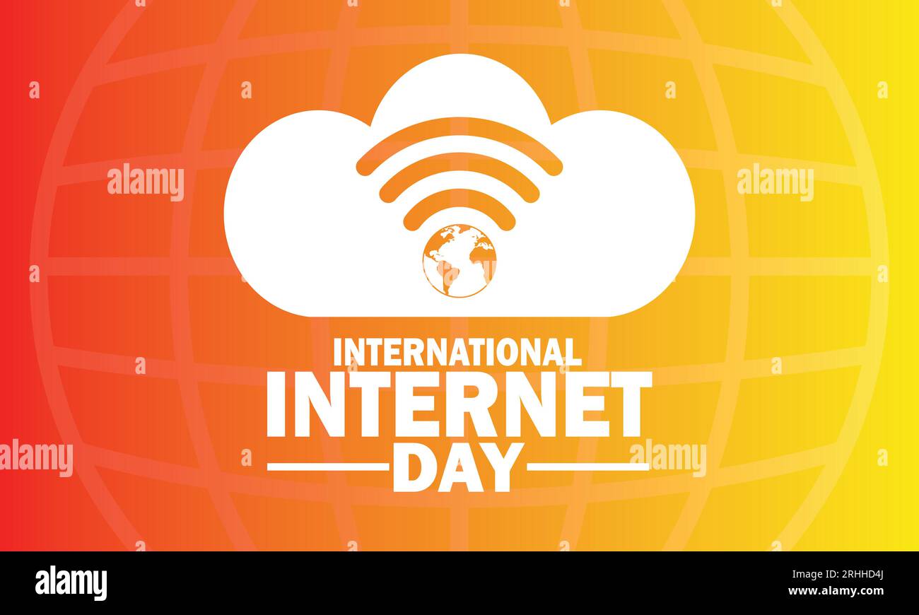 Vector illustration on the theme of International Internet day ...