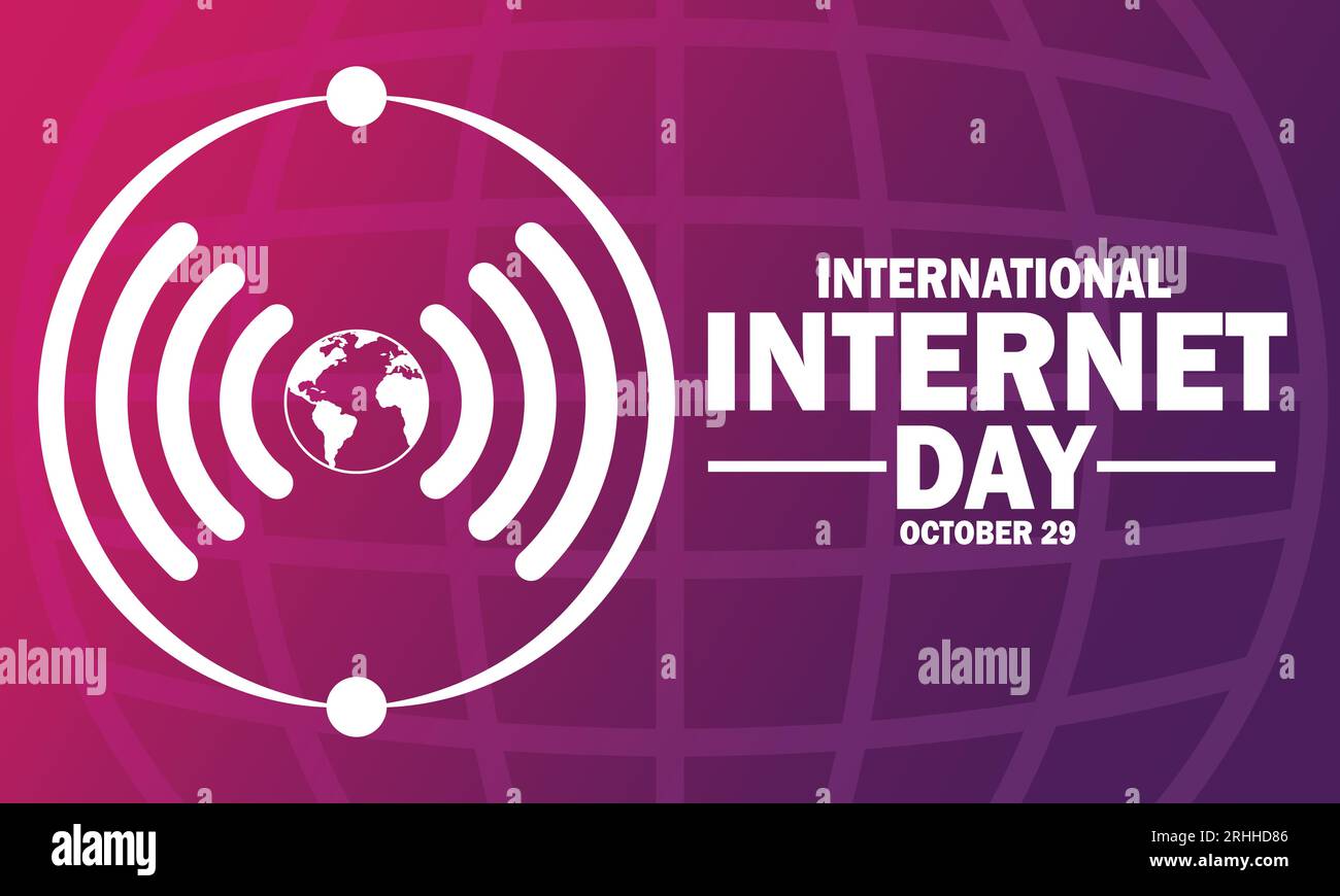 International Internet Day. October 29. Holiday concept. Template for ...