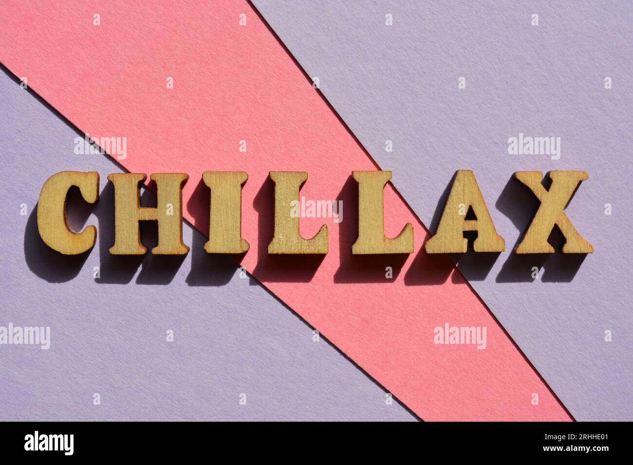 Chillax, word blend Chill and Relax known as a portmanteau in wooden ...