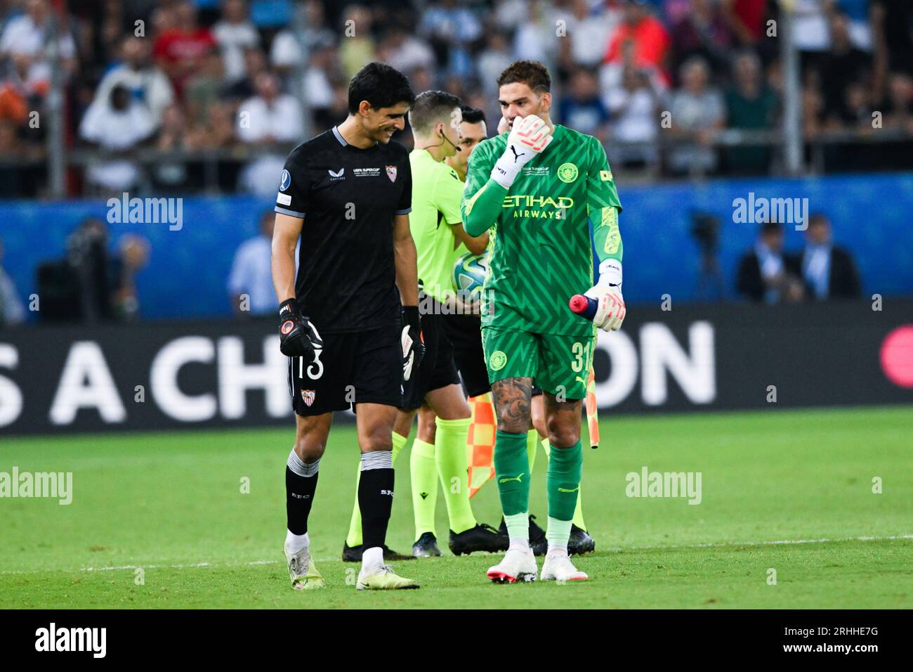 Piraeus, Greece. 16 August, 2023: Goalkeeper Yassine Bounou of Sevilla ...