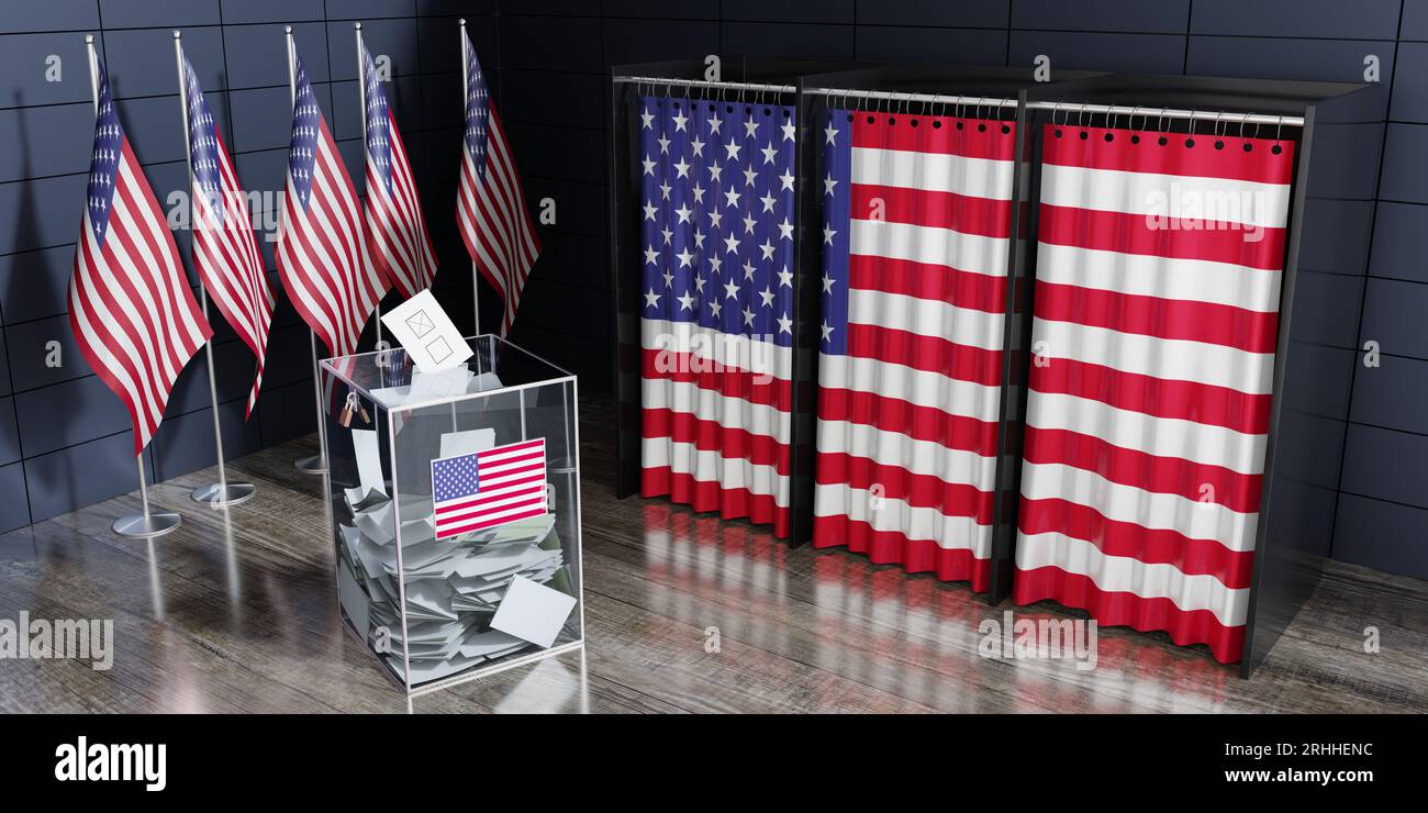 Voting booth usa curtain hi-res stock photography and images - Alamy