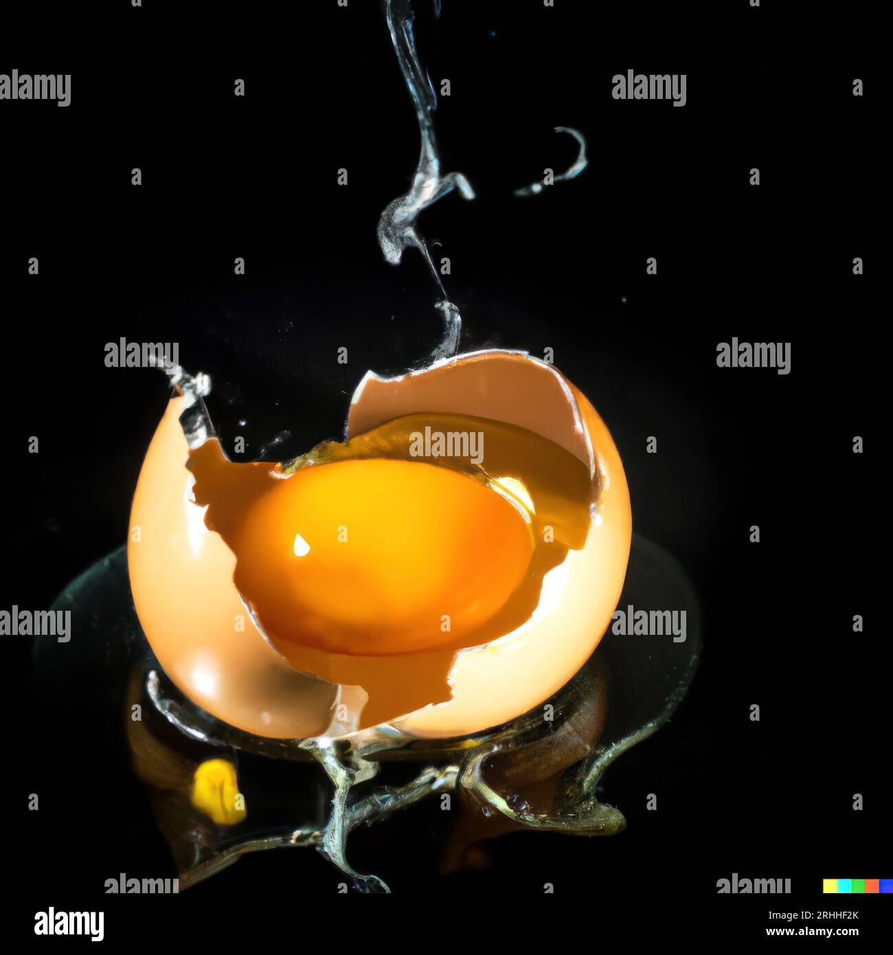 Exploding single egg with brown shell on black background Stock Photo ...