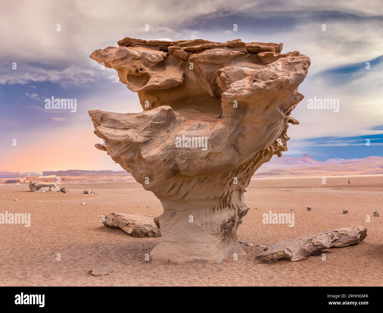 The 'Arbol de Piedra' (stone tree) is an isolated rock formation in ...