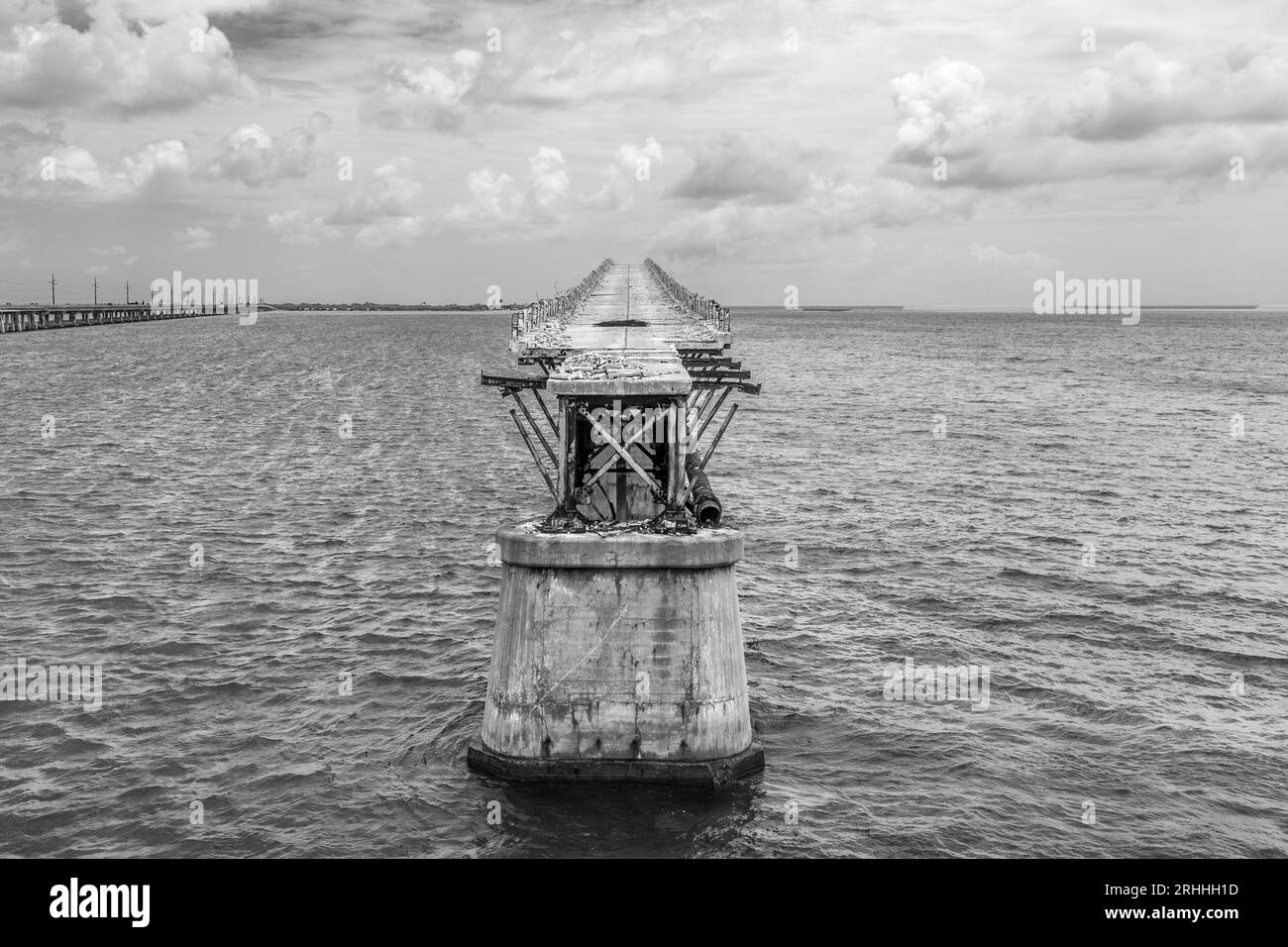 The old Railroad Bridge on the Bahia Honda Key in the Florida keys ...