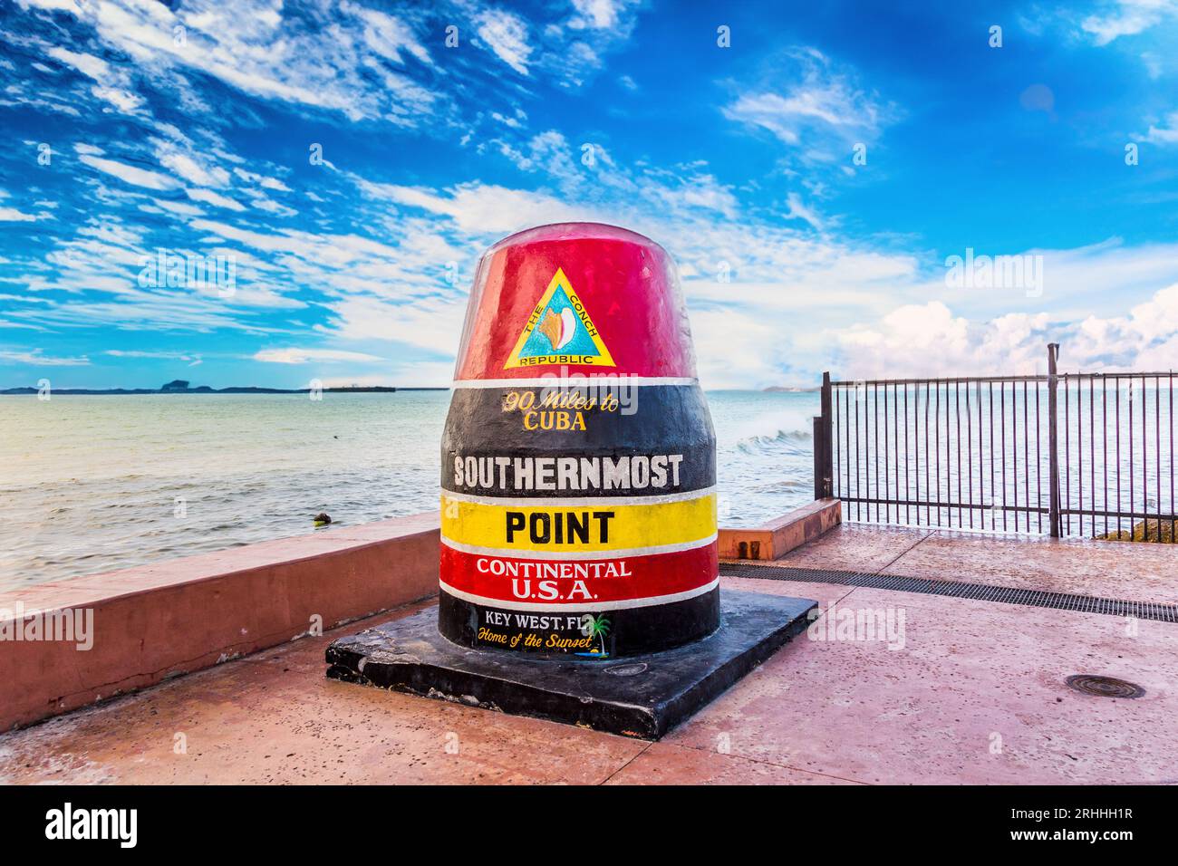 Southernmost Point marker, Key West, Florida, USA Stock Photo - Alamy