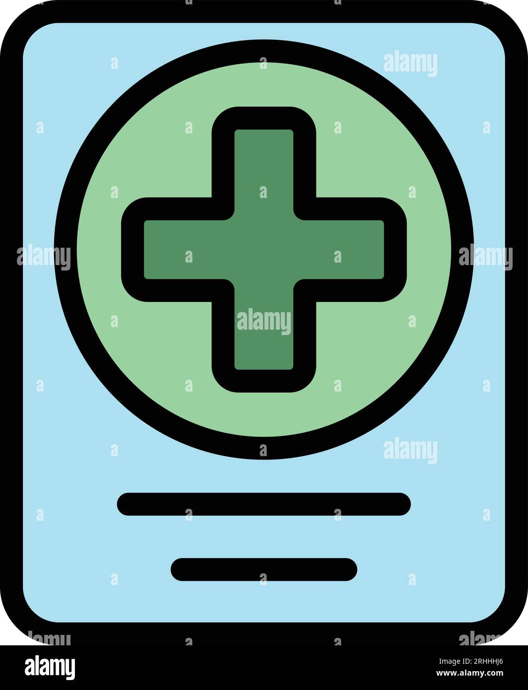 Control medical pass icon outline vector. Passport health. Covid ...