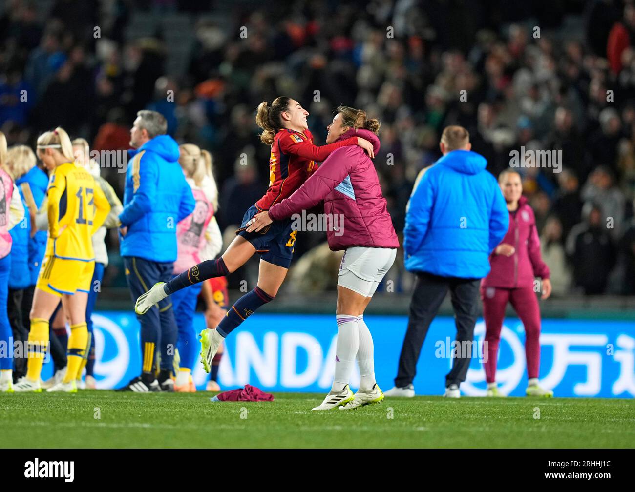 August 15 2023: Olga Carmona (Spain) post game celebration during a ...