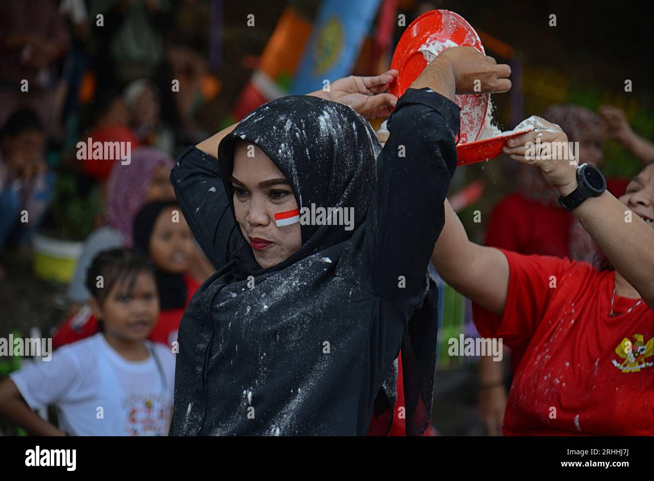 Bogor, West Java, Indonesia. 17th Aug, 2023. A group of women take part ...