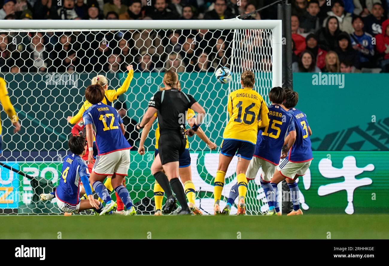 August 11 2023: Amanda Ilestedt (Sweden) scores the teams first goal ...