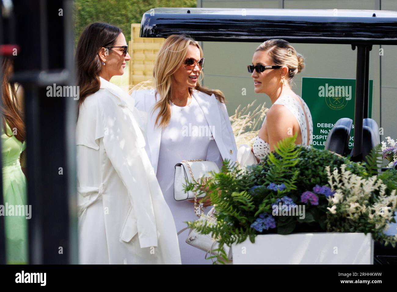 Lauren Silverman (L), Amanda Holden (C), and Ashley Roberts (R) spotted ...