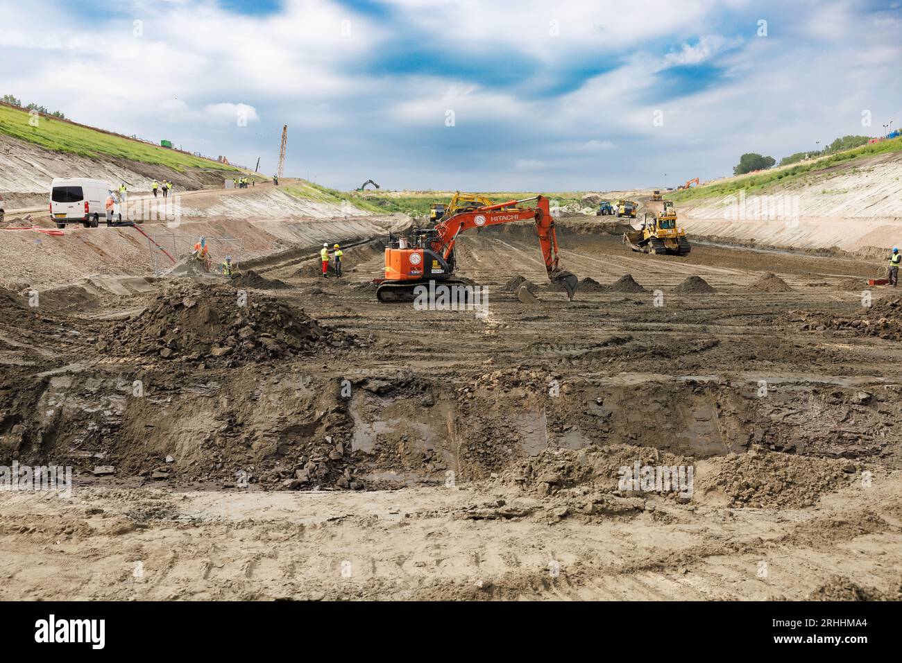 Illustration picture shows the construction site, after a press moment ...