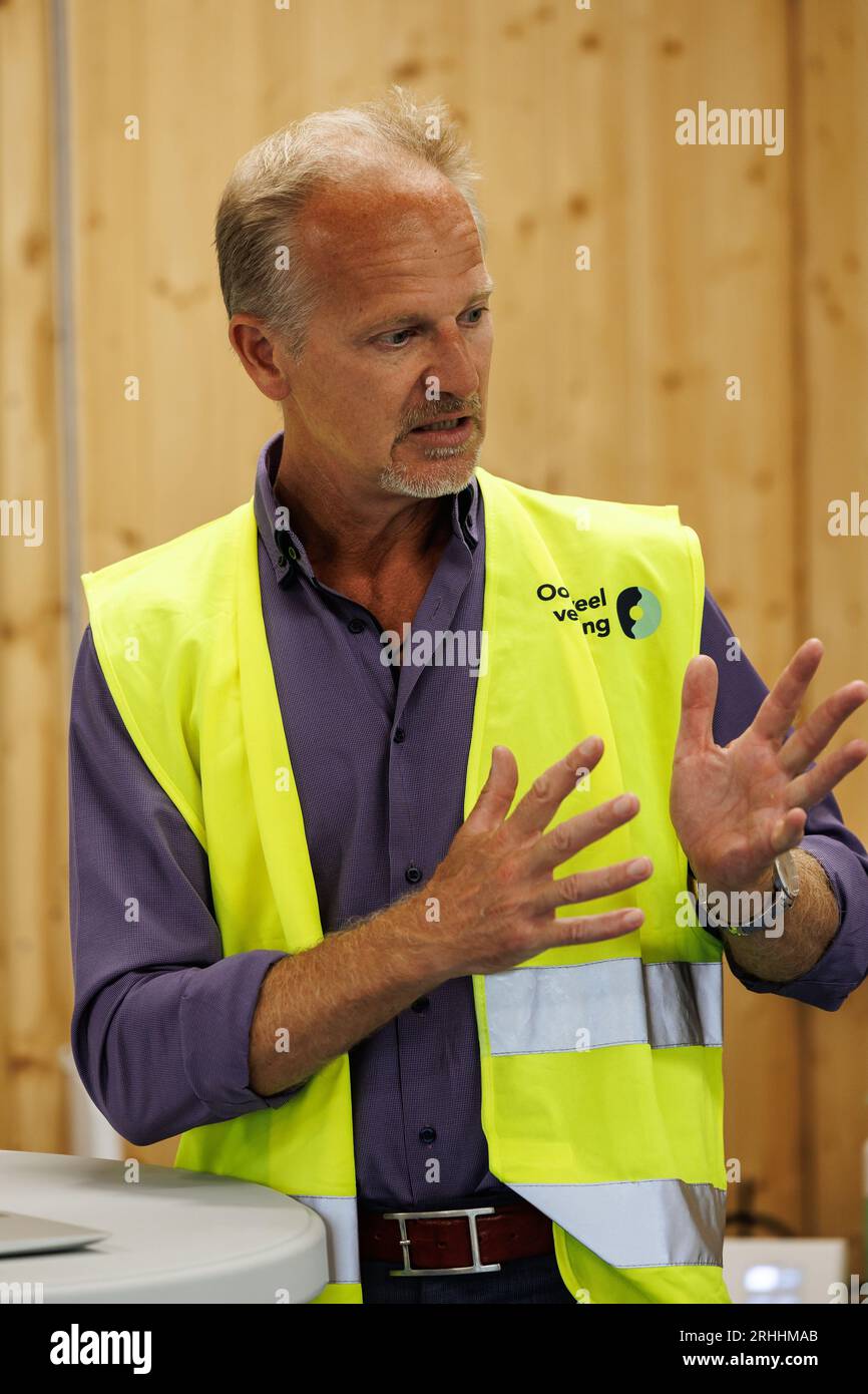 Lantis CEO Luc Hellemans pictured during a press moment by Oosterweel ...