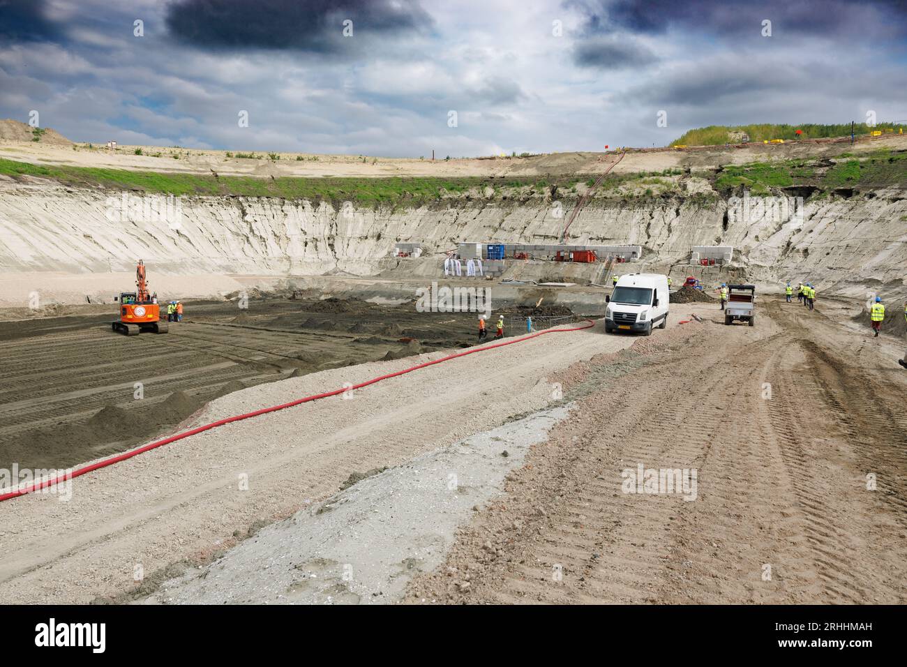 Illustration picture shows the construction site, after a press moment ...