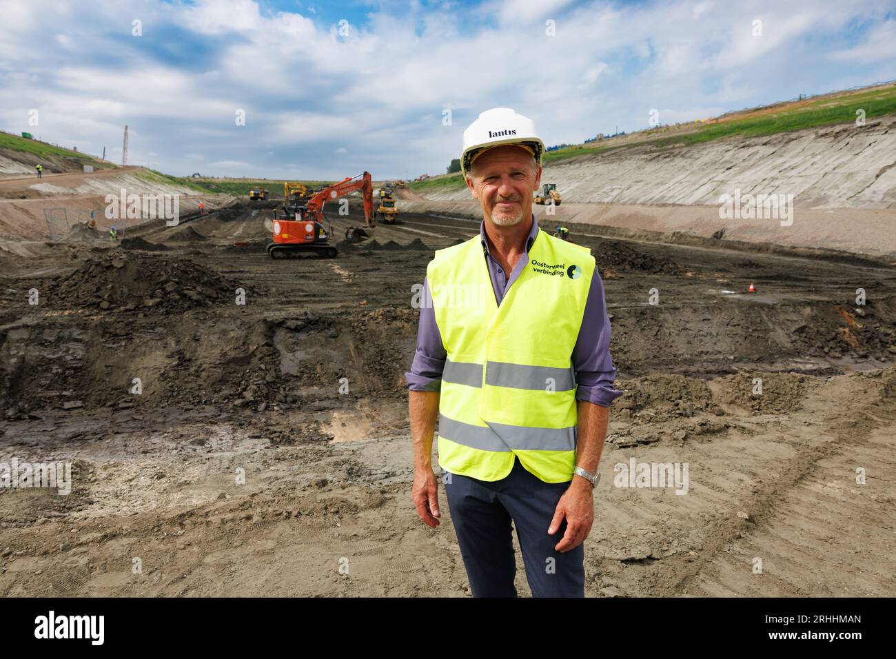 Lantis CEO Luc Hellemans pictured during a press moment by Oosterweel ...