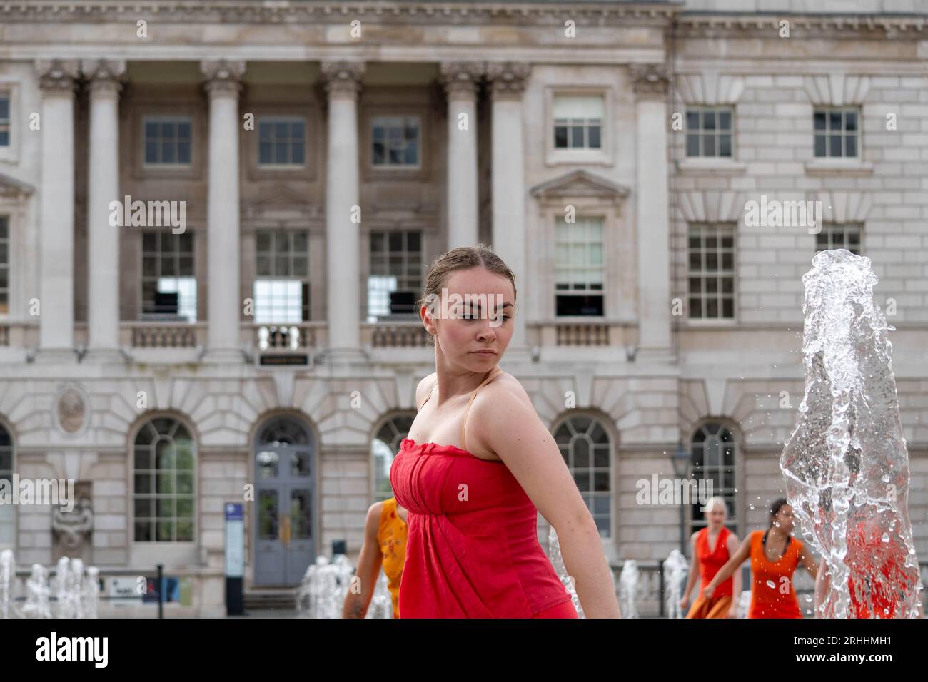 London, UK, 17th August 2023, Dancers from Shobana Jeyasingh Dance ...