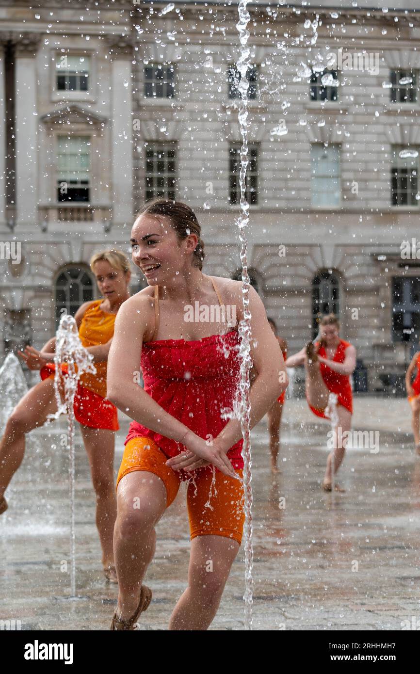 London, UK, 17th August 2023, Dancers from Shobana Jeyasingh Dance ...