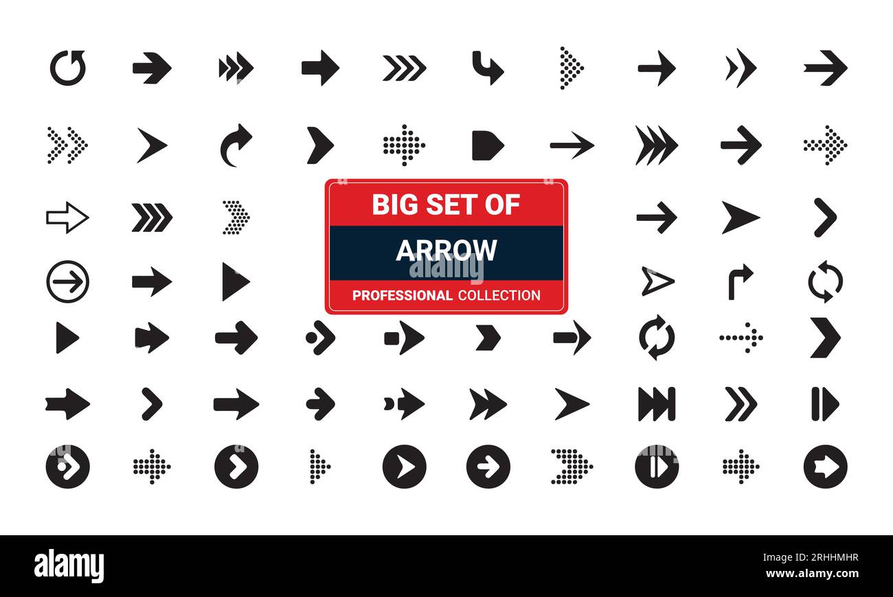 Arrow Vector Collection for design, Navigation Bar Stock Vector Image ...