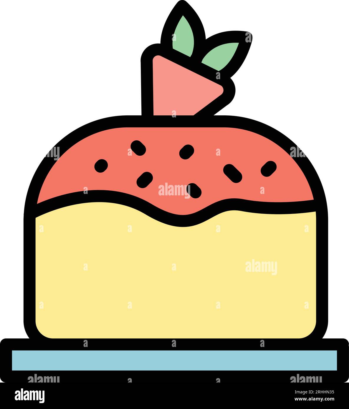 Bakery cake icon outline vector. Dish food. Australian food color flat ...
