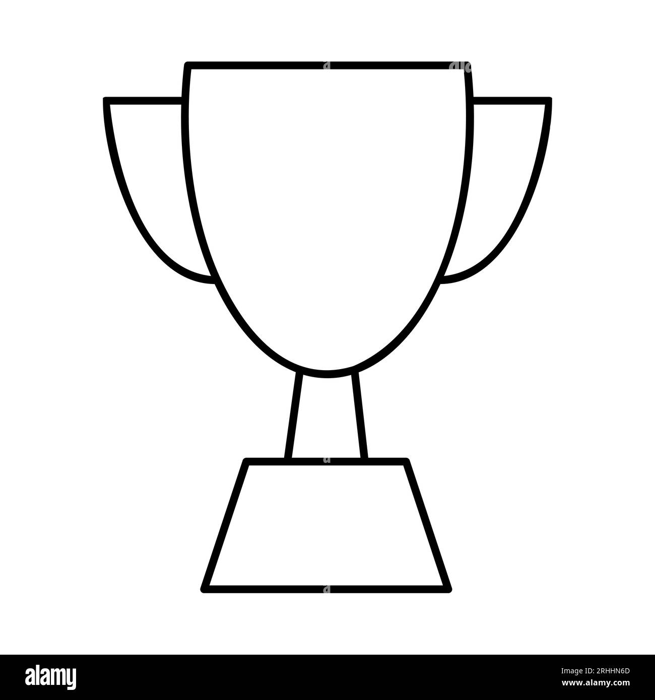 Trophy cup line icon. Vector illustration isolated on white background ...