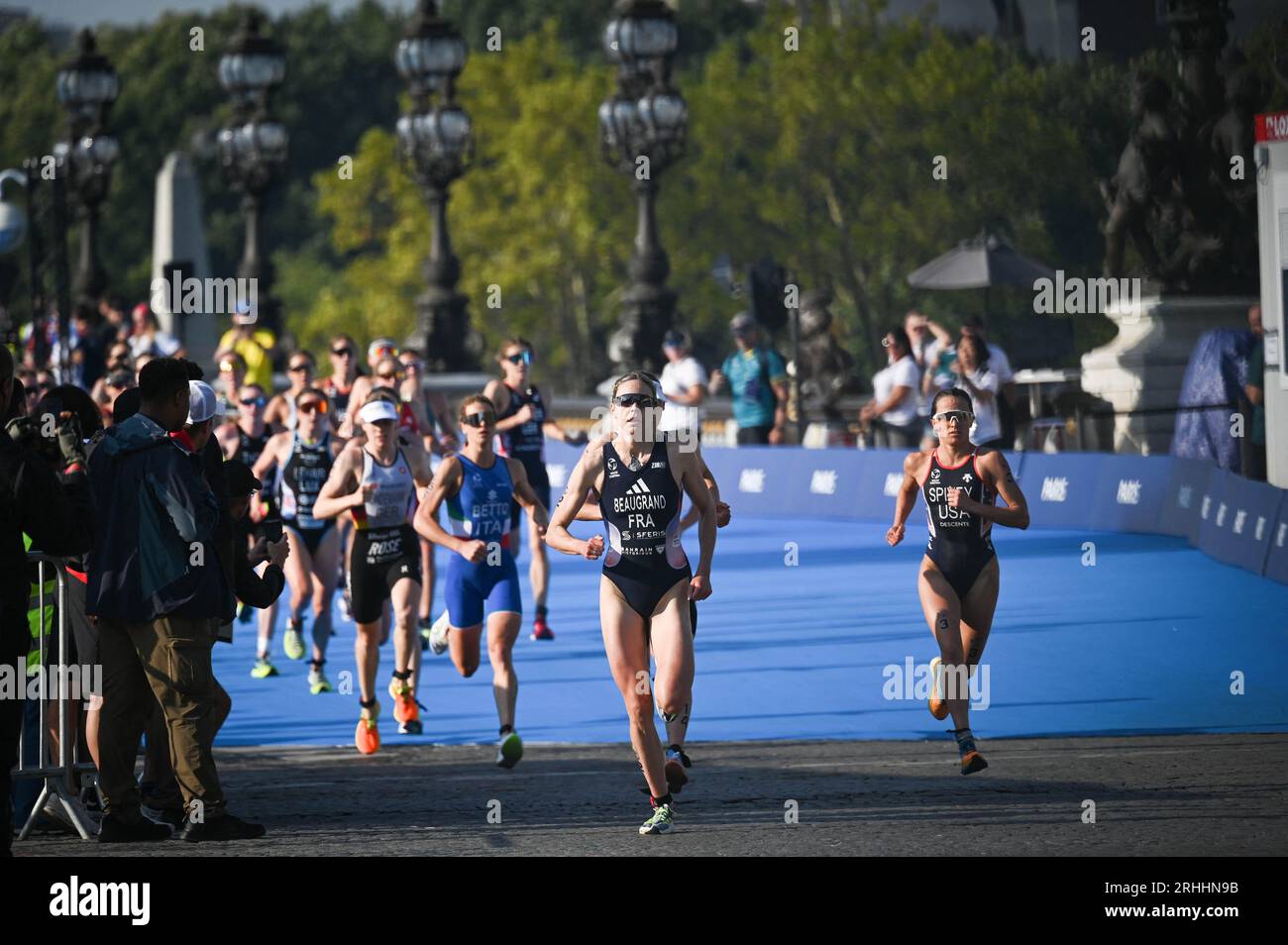 Cassandre Beaugrand, French triathlete during a Triathlon in Paris on ...