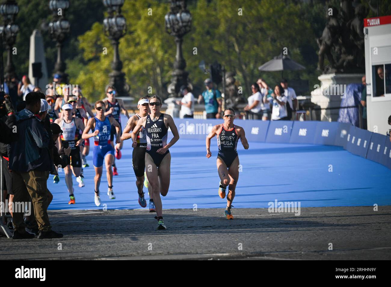 Cassandre Beaugrand, French triathlete during a Triathlon in Paris on ...