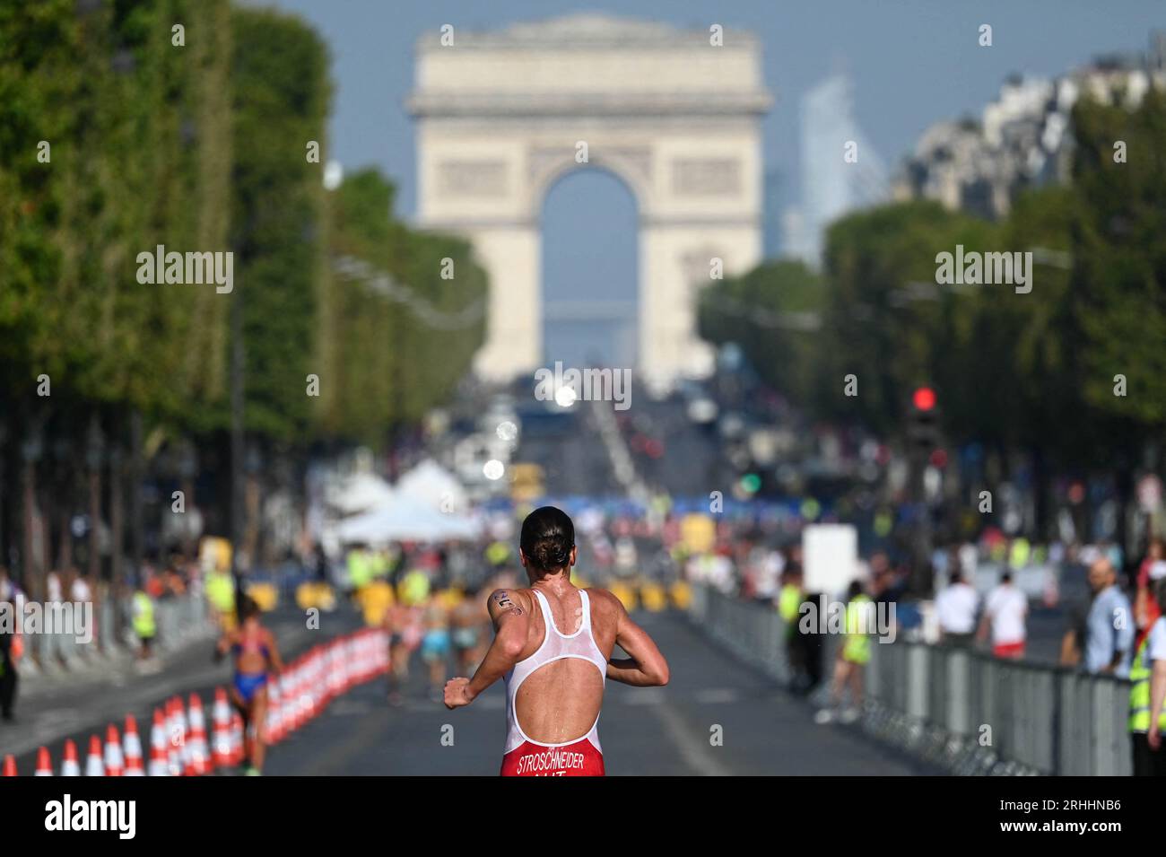 Paris, France. 16th Aug, 2023. Paris 2024 holds a women's triathlon ...