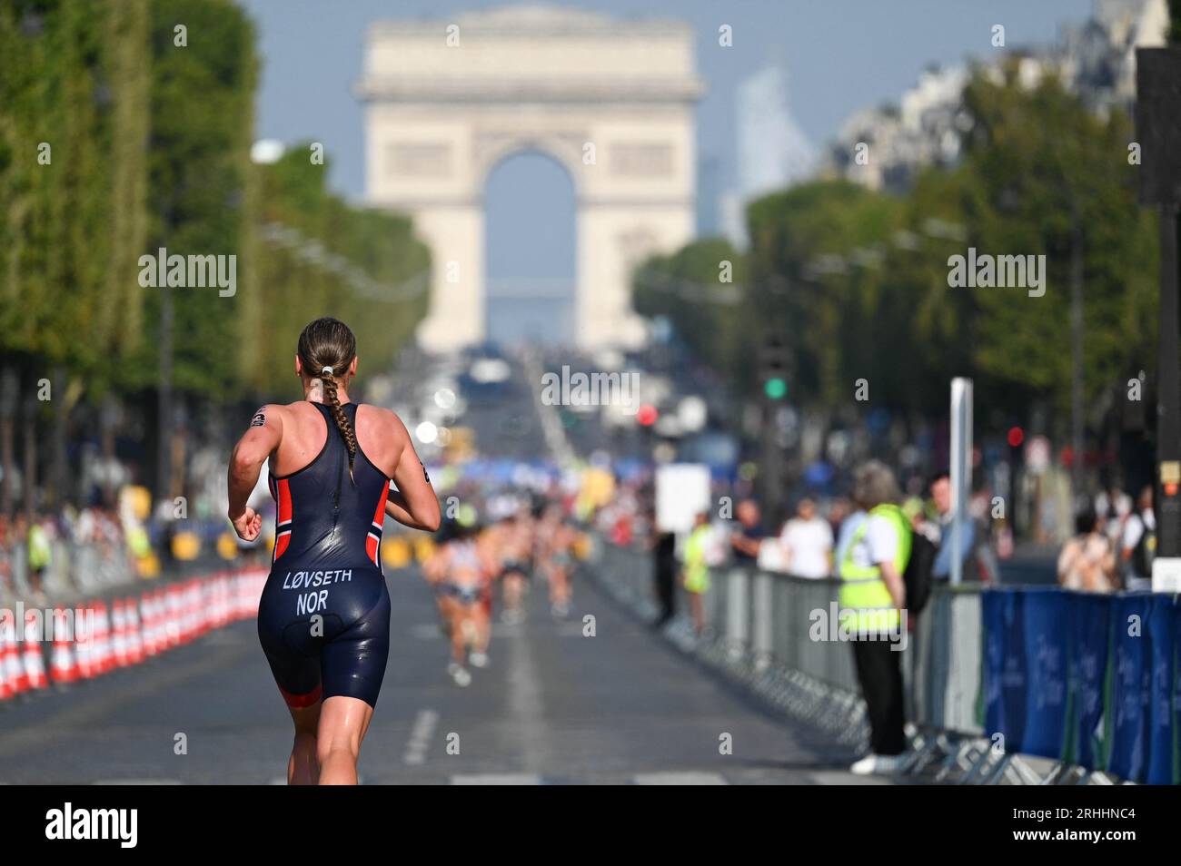 Paris, France. 16th Aug, 2023. Paris 2024 holds a women's triathlon ...