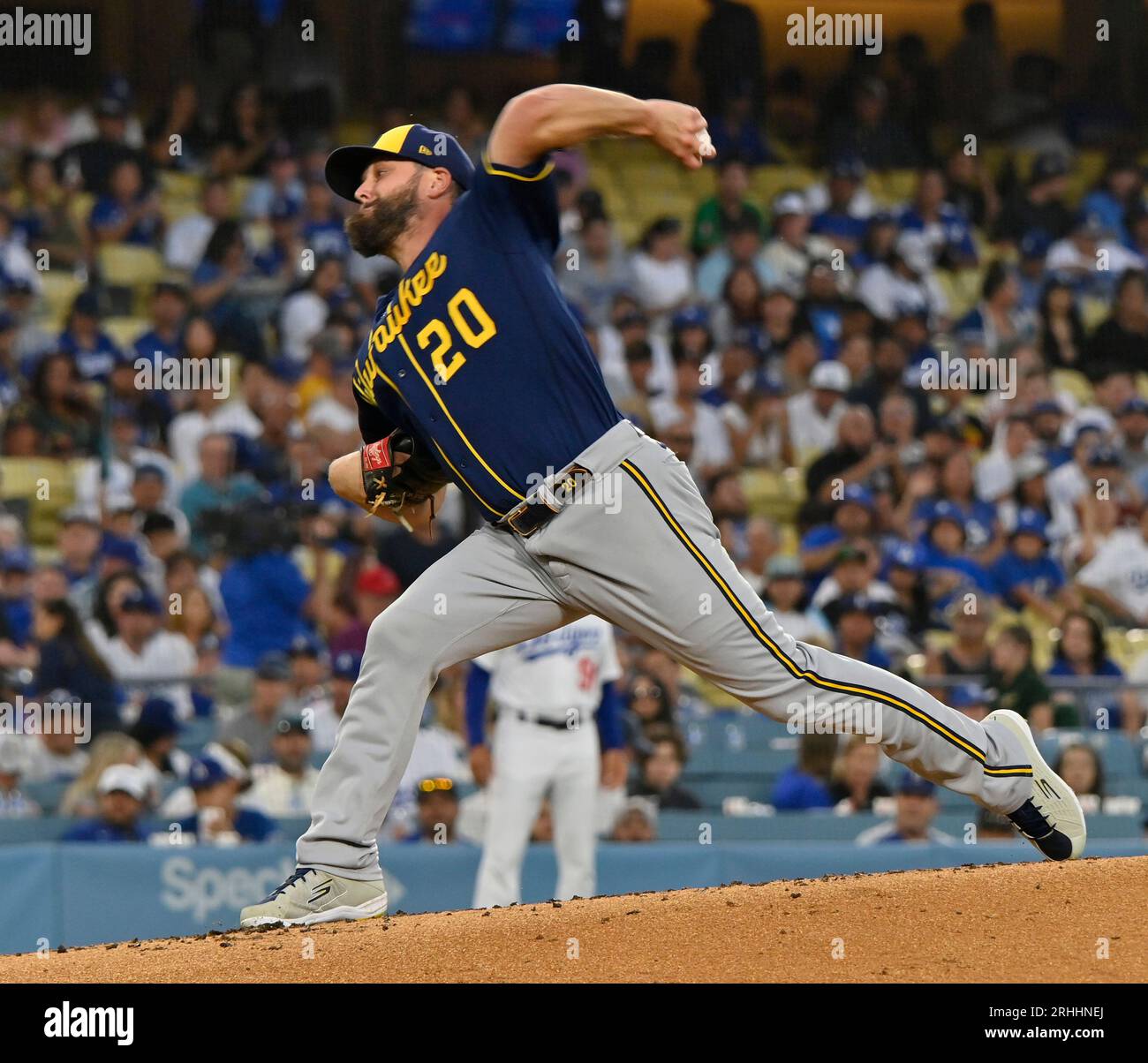 Los Angeles, United States. 16th Aug, 2023. Milwaukee Brewers starting ...