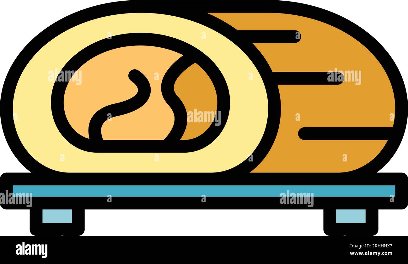 Australian roll icon outline vector. Food cuisine. Dish dinner color ...