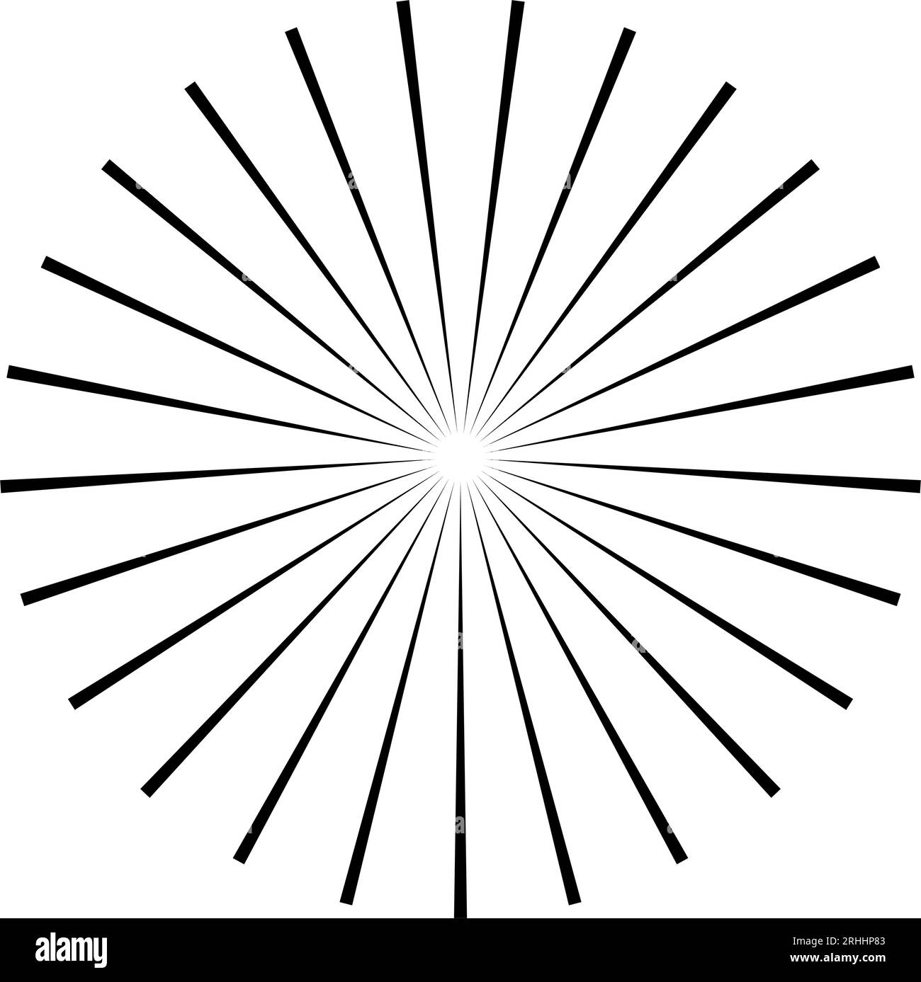 Sunburst starburst Rays, radial beams circle design element. Vector ...