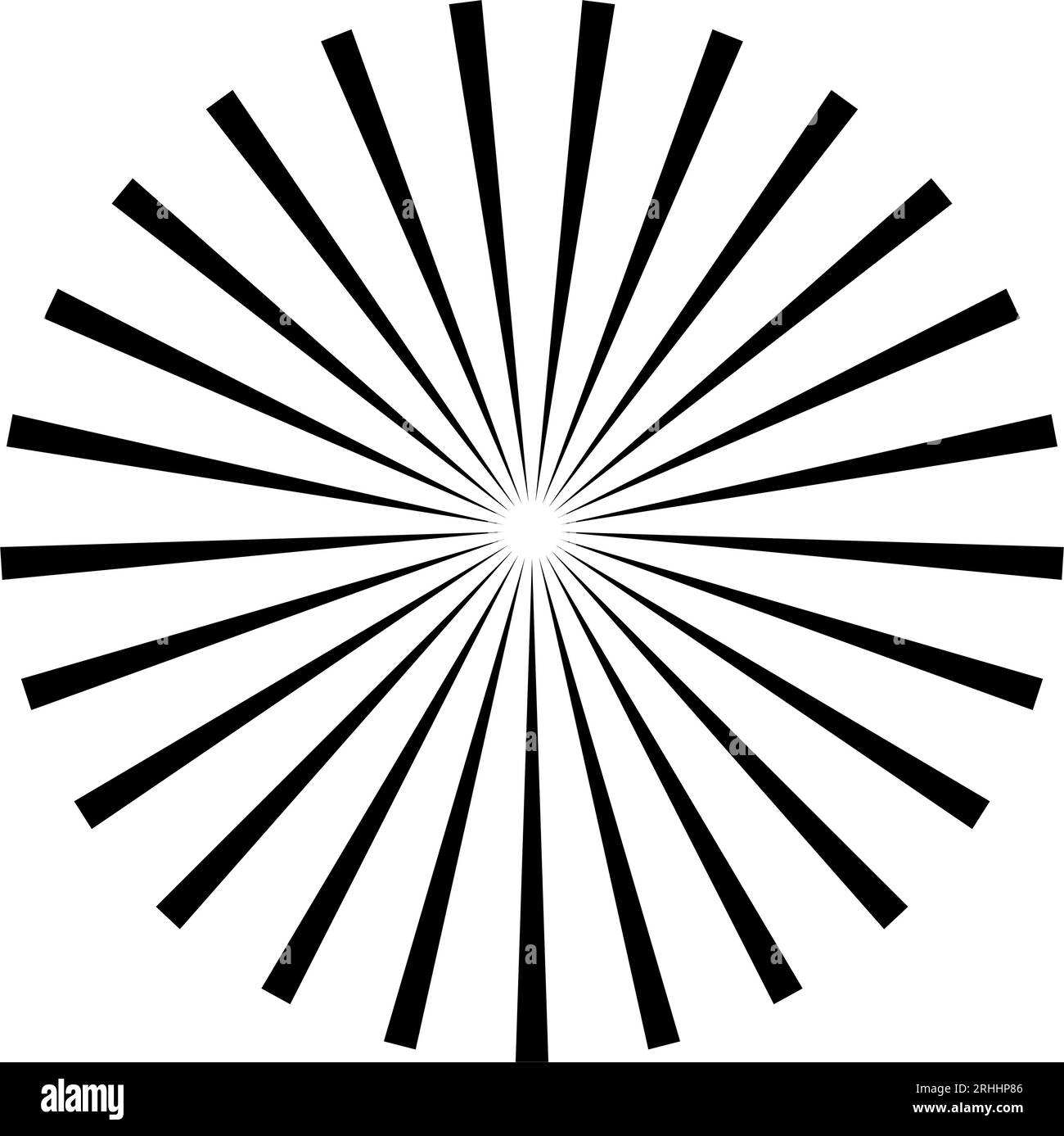Sunburst starburst Rays, radial beams circle design element. Vector ...