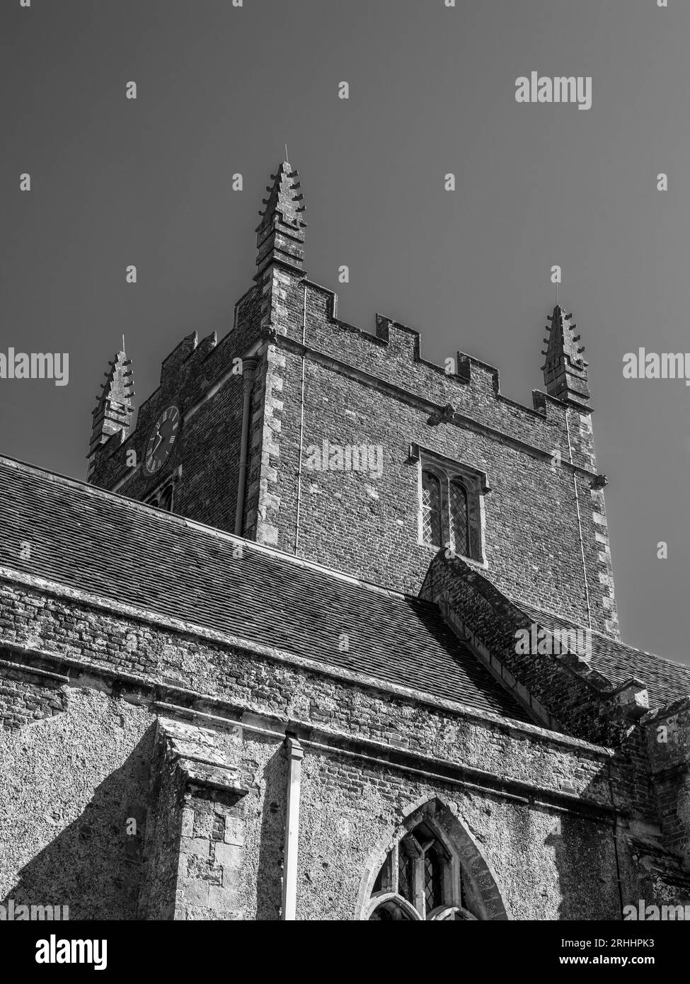 B&W St Marys Church, Old Basing, Basingstoke, Hampshire, England, UK ...