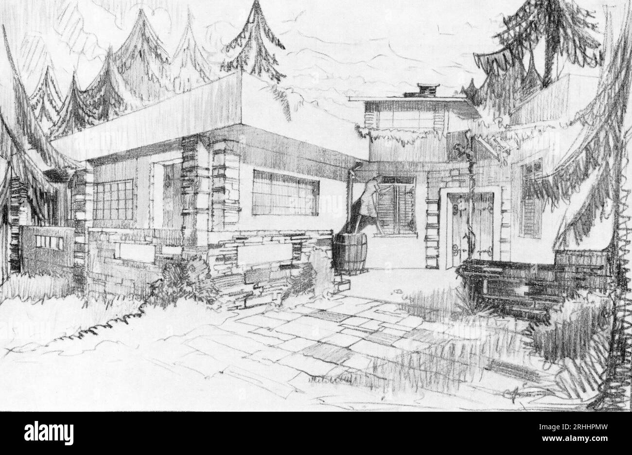 Set Design / Concept Art by Art Director NORMAN ARNOLD for the film ...