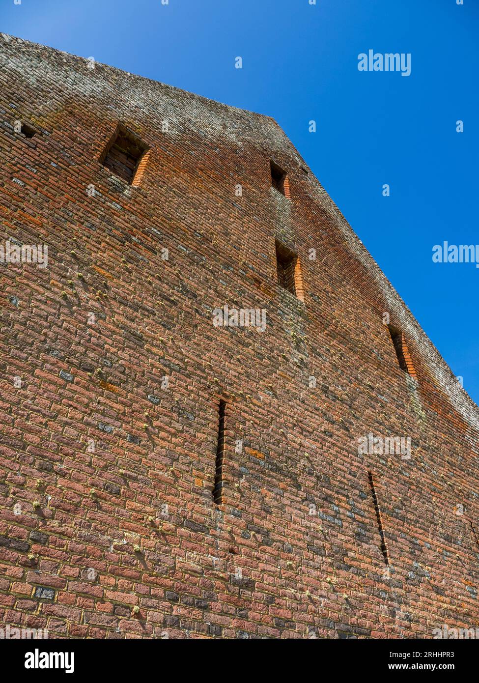 Outside of Tudor barn with Windows, Basing House, Old Basing ...