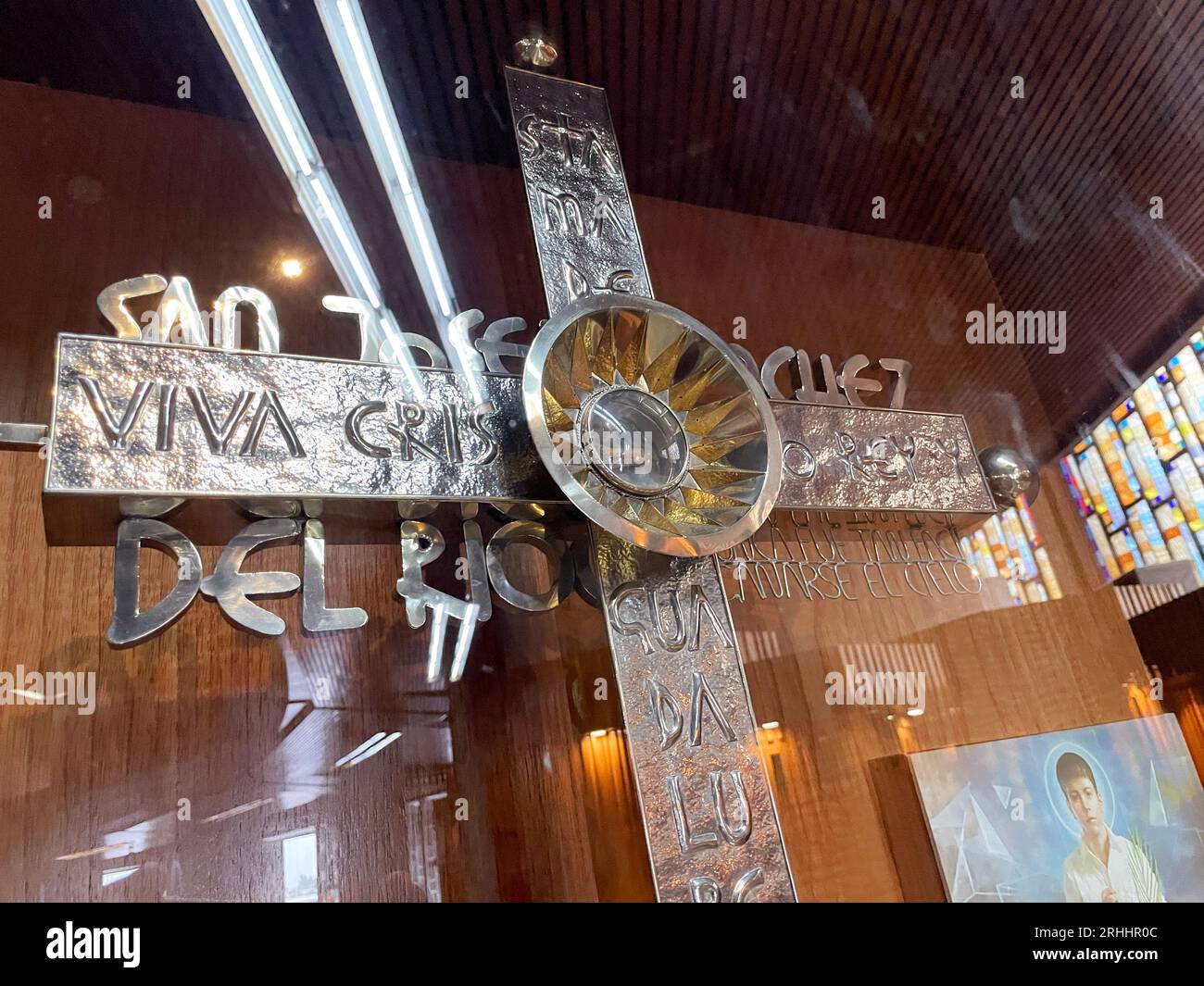 Relic of Saint José Sánchez del Río inside the Basilica of Guadalupe in ...