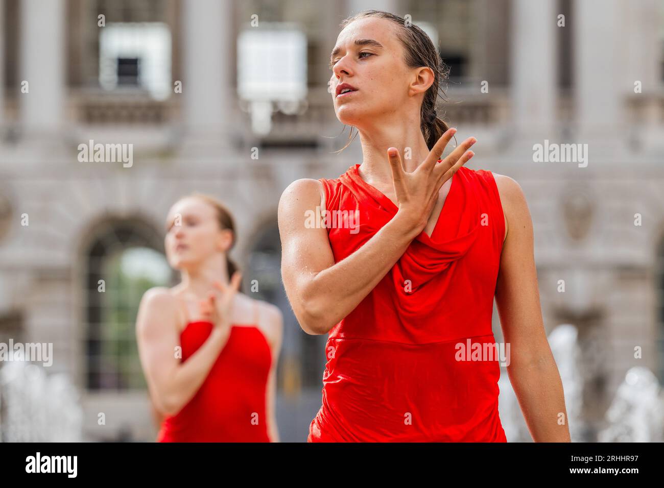 London, UK. 17th Aug, 2023. Dancers from Shobana Jeyasingh Dance ...