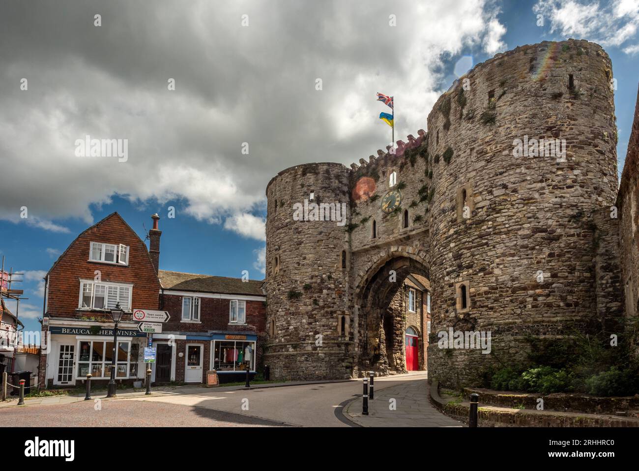 Rye, August 15th 2023: The Landgate Stock Photo - Alamy