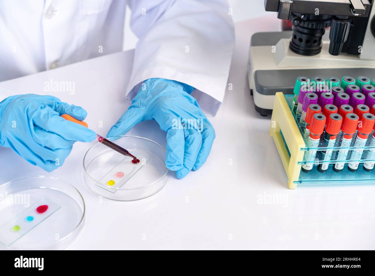 Laboratory scientist working sample laboratory hi-res stock photography ...