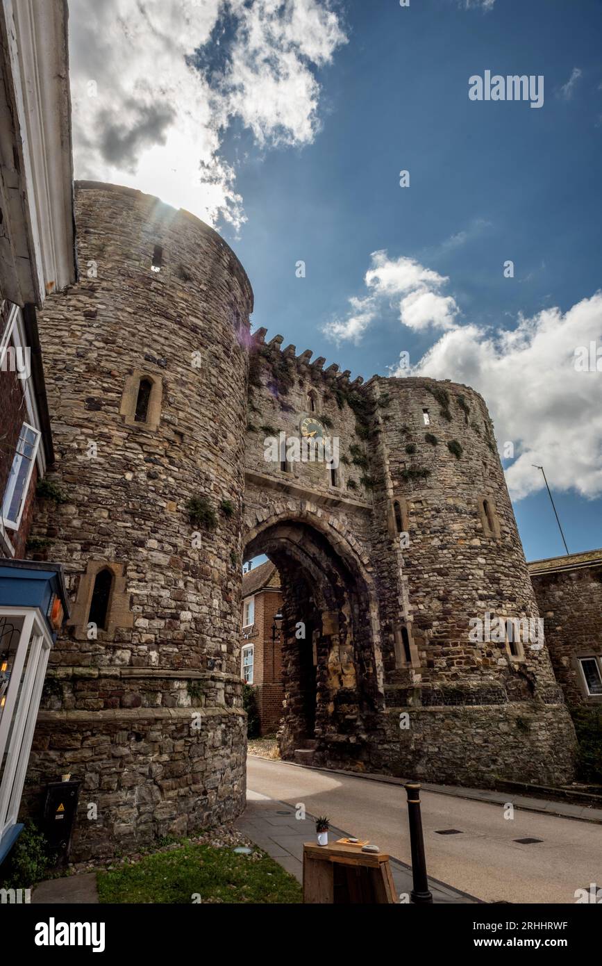 Rye, August 15th 2023: The Landgate Stock Photo - Alamy