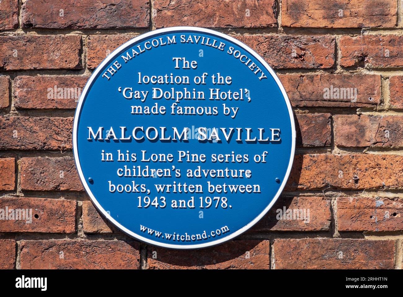 Rye, August 15th 2023: Blue plaque for novelist Malcolm Saville ...